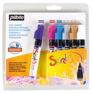 SKRIB PAINT MARKER GOUACHE SET AUS 6 MARKERS POESIE – Pébéo